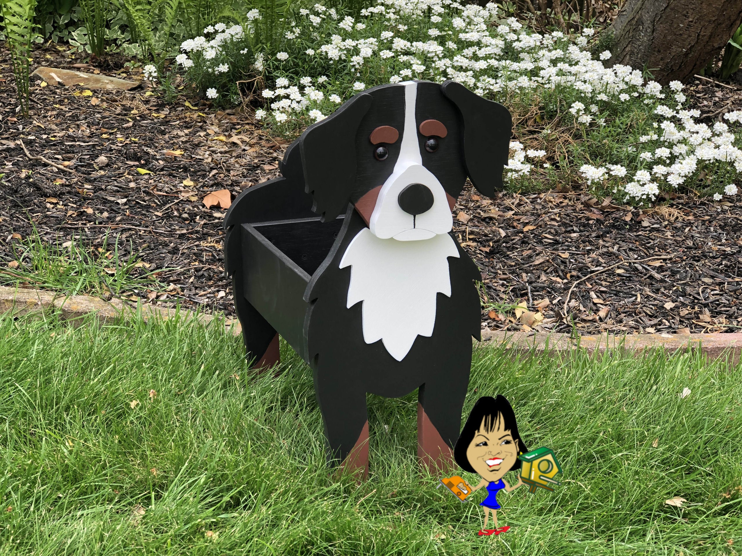 Wooden animal planters (dogs, cats, cows, horses, bears, etc.) | Little ...